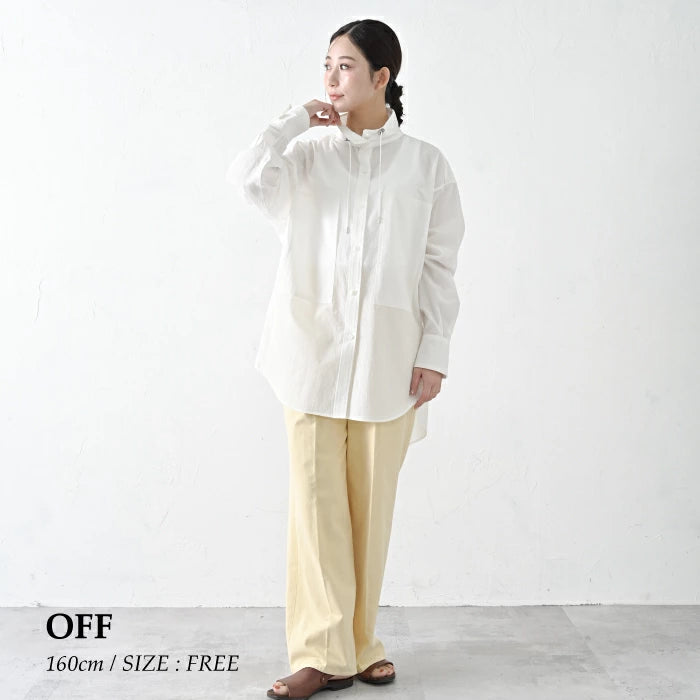 No.W036 BASIC STAND COLLAR SHIRT – The Industry Works